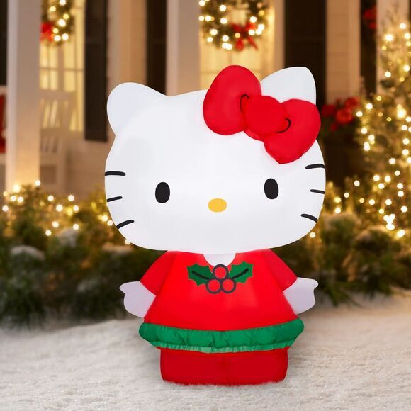 Gemmy | Holiday | Hello Kitty Christmas Airblown Light Up Inflatable 45 ...